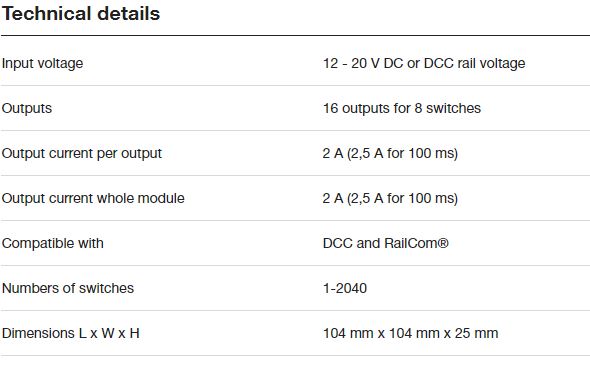 Roco 10836 Digital Z21 Switch Decoder - dcctrainautomation.co.uk