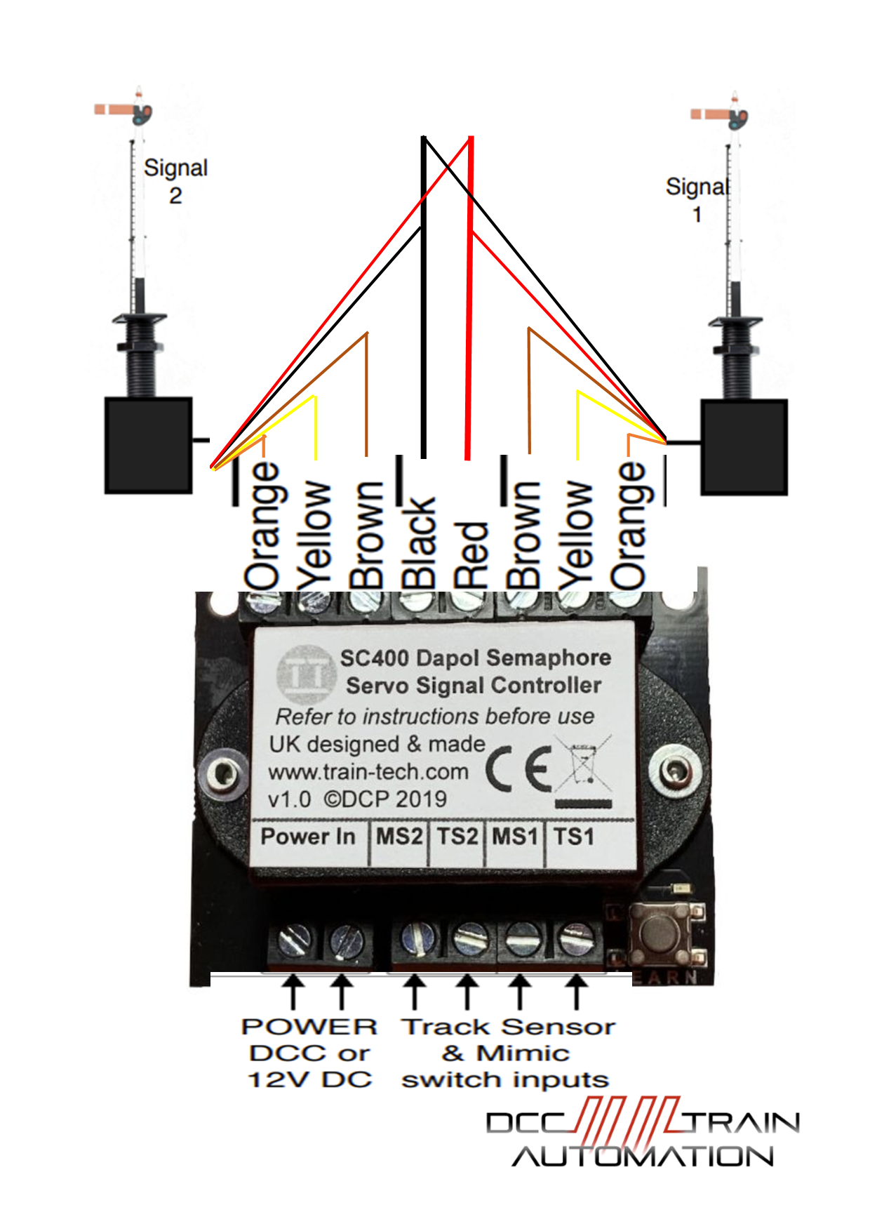 Dapol semaphore signal control - dcctrainautomation.co.uk