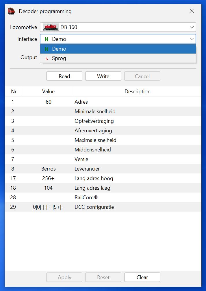 Sprog programming in iTrain - dcctrainautomation.co.uk