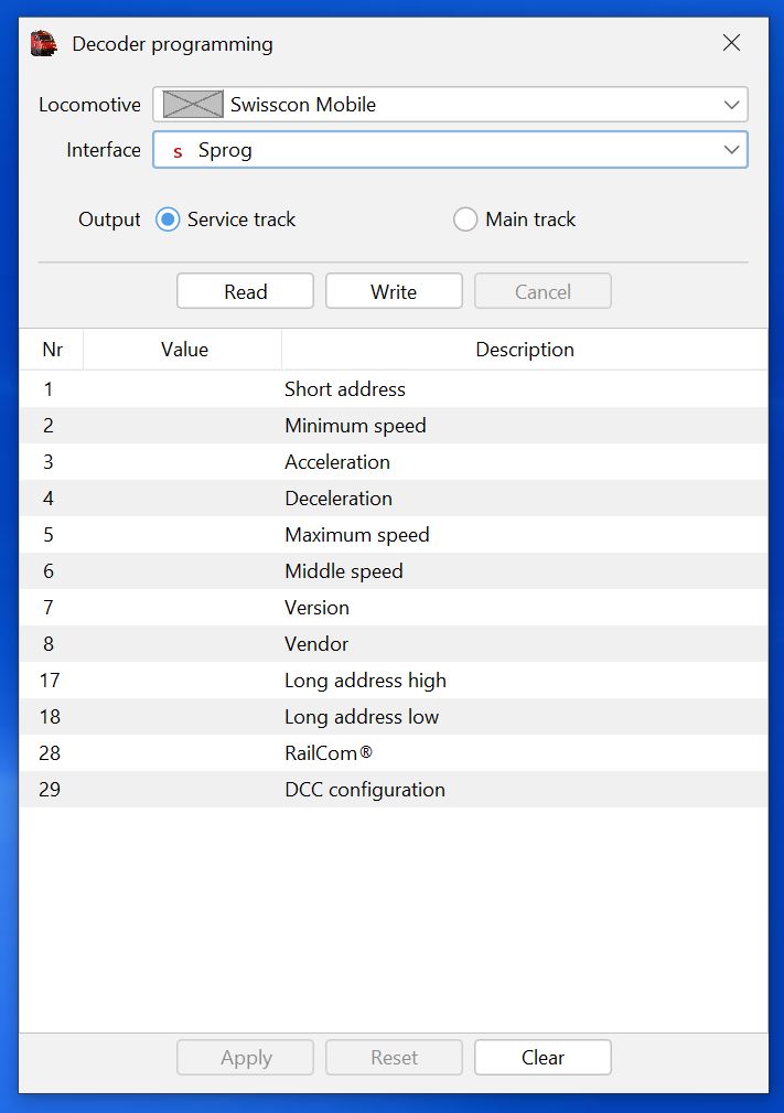 Sprog programming in iTrain - dcctrainautomation.co.uk