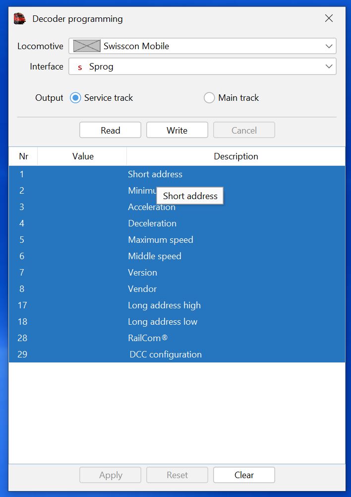 Sprog programming in iTrain - dcctrainautomation.co.uk
