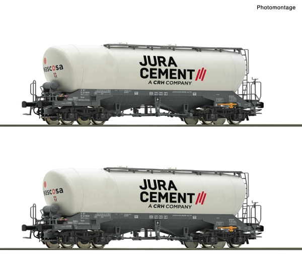 ROCO 6600192 Holcim Uacns Bogie Silo Wagon Set (2) VI ...
