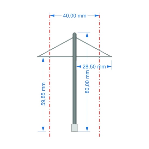 Sommerfeldt Modern Middle mast for tramway - dcctrainautomation.co.uk