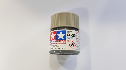 Tamiya MINI XF-20 MEDIUM GREY Acrylic Paint 10ml - dcctrainautomation.co.uk