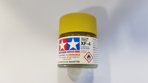 Tamiya MINI XF-4 YELLOW GREEN Acrylic Paint 10ml - dcctrainautomation.co.uk