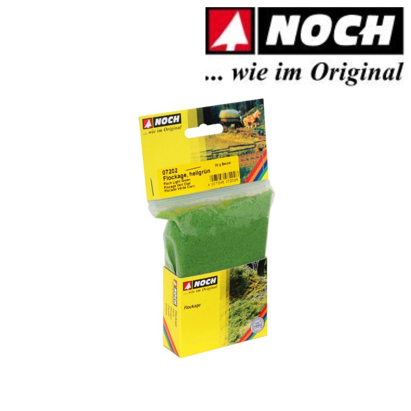 Noch 07202 Light Green Flock (20g) - dcctrainautomation.co.uk