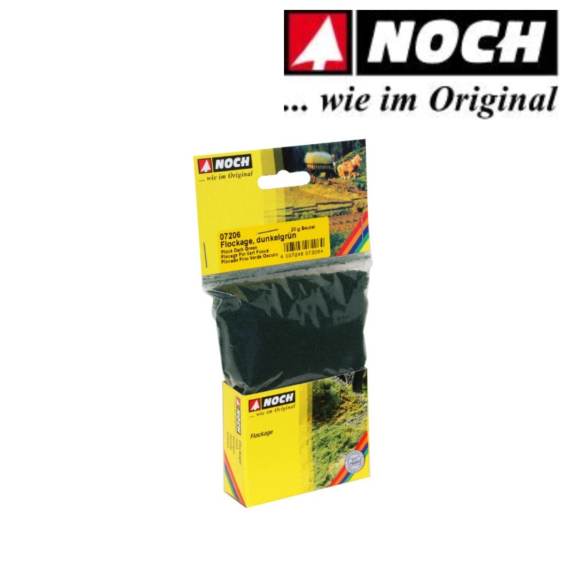 Noch 07206 Dark Green Flock (20g) - dcctrainautomation.co.uk