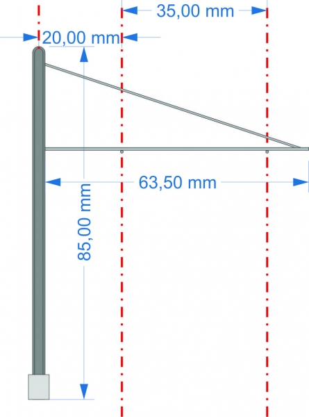 Modern Mainline mast for tramway with twin bracket - dcctrainautomation ...