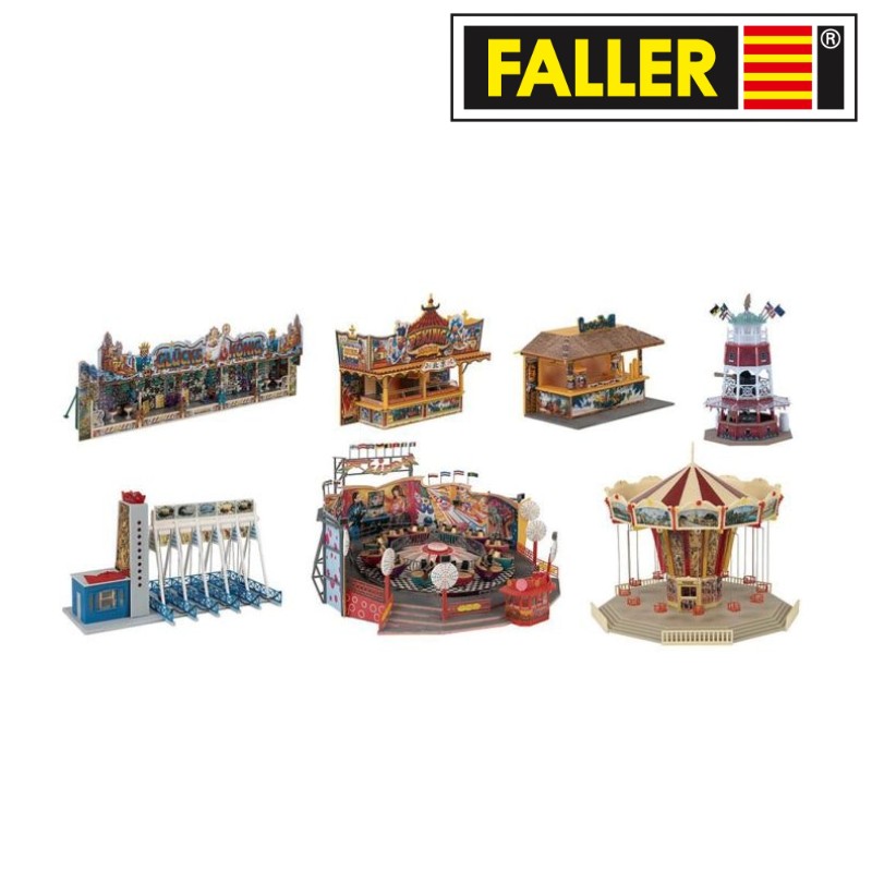 Faller 140460 Funfair Set (7) Kit IV - dcctrainautomation.co.uk