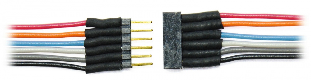 6-Pin Micro Connector (Colored Wires) - dcctrainautomation.co.uk