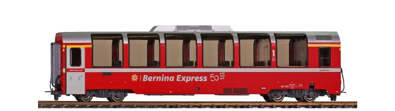 Bemo 3293 157 RhB Ap 1292 "50 Years of the Bernina Express" Panoramic Car - dcctrainautomation.co.uk