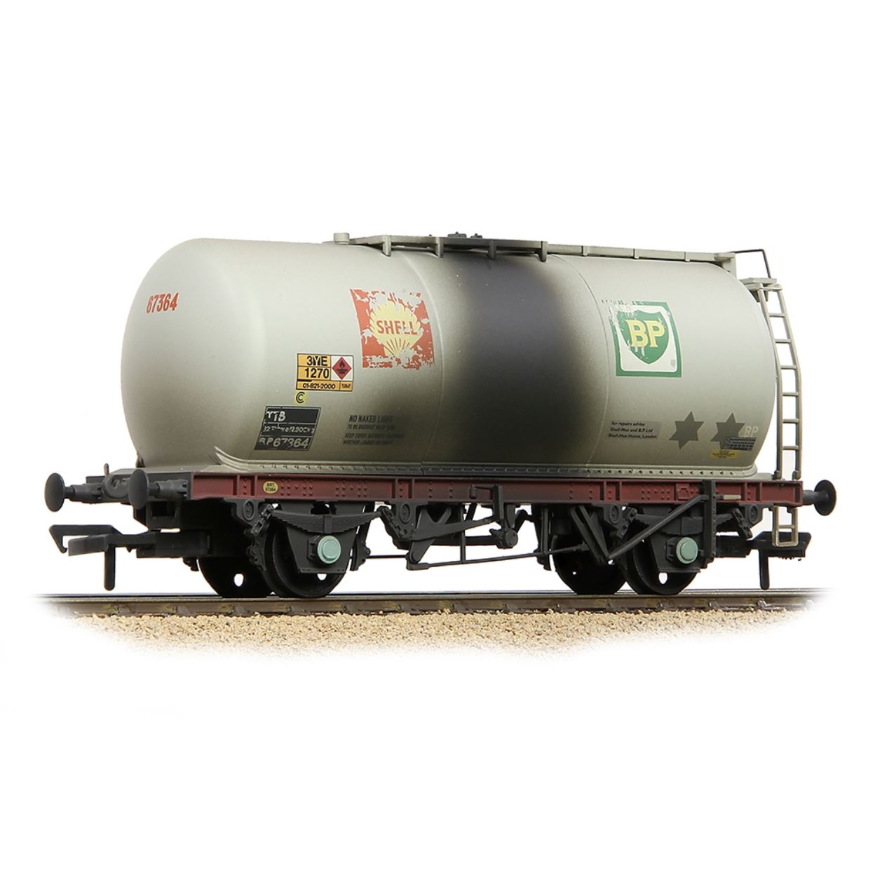 Bachmann 37-577C BR 45T TTA Tank Wagon Wagon 'Shell-BP' Grey [W ...