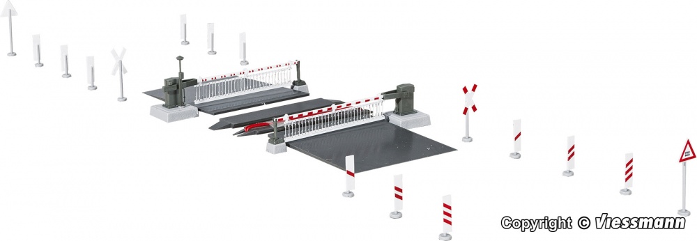 Viessmann 5104 Full Automatic Level Crossing with Decorated Barriers HO ...
