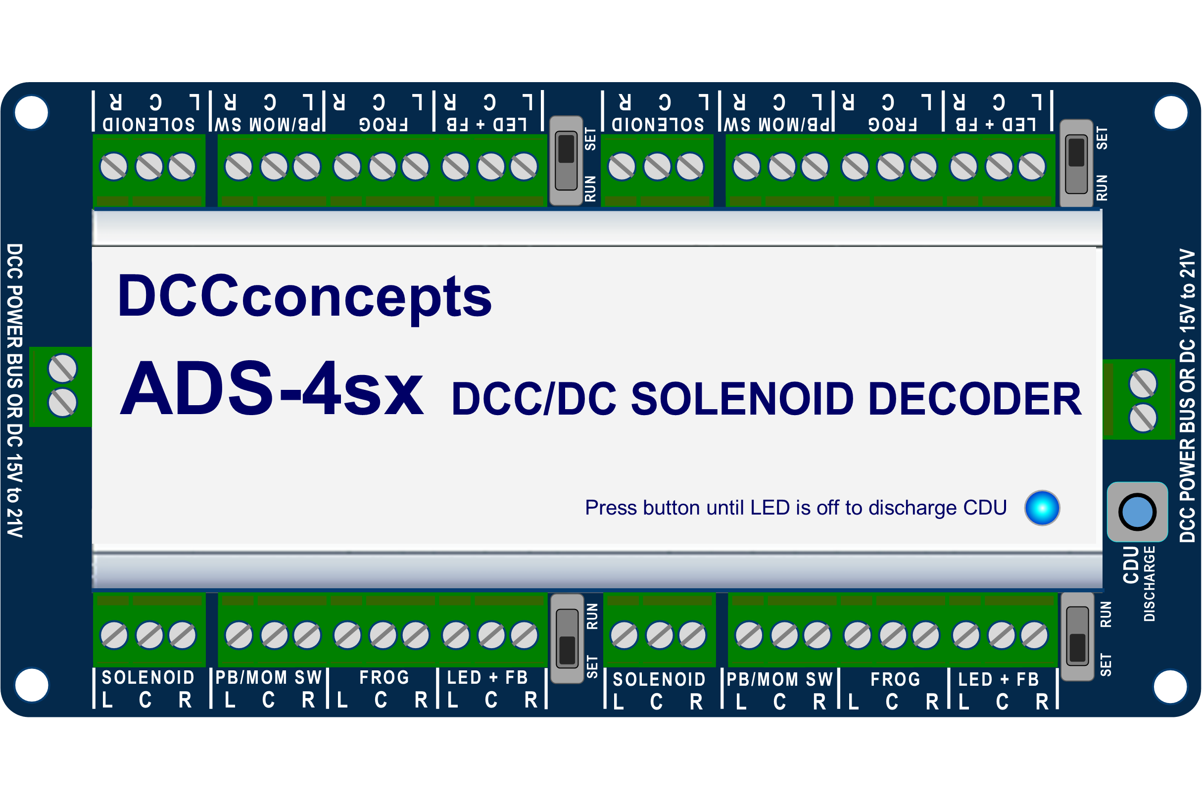 DCC Concepts ADS4sx accessory decoder. - dcctrainautomation.co.uk