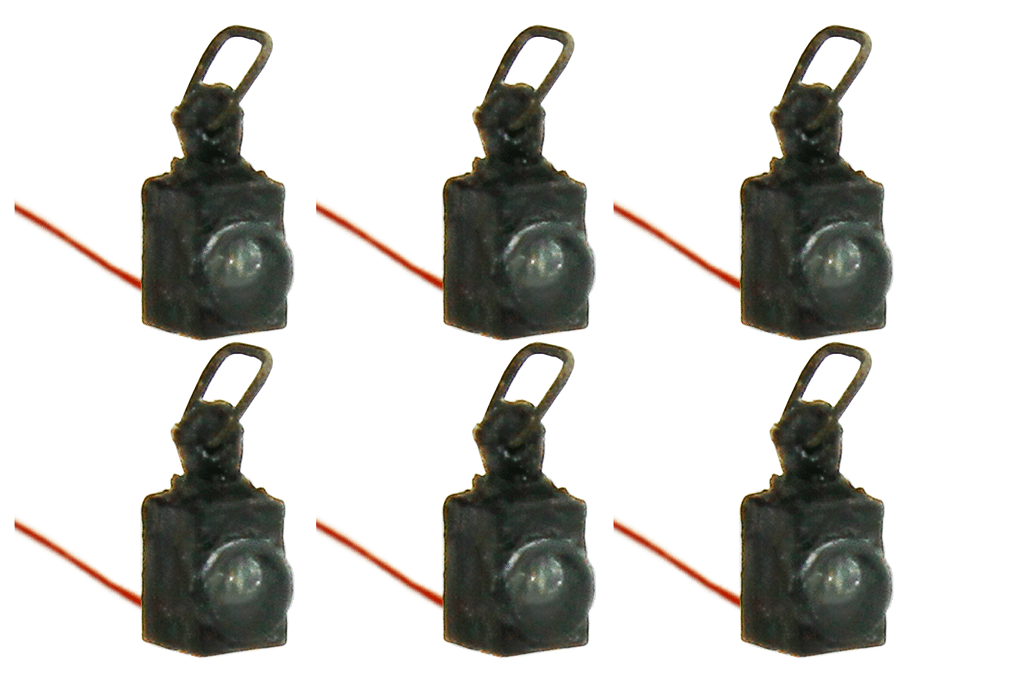 Working Shunt Lamps LMS/BR (4mm Scale) Red and White (6 Pack ...