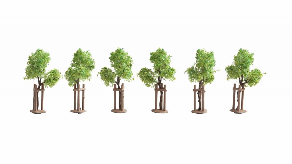Noch 21538 Saplings 4cm With Tree Props (6) - dcctrainautomation.co.uk