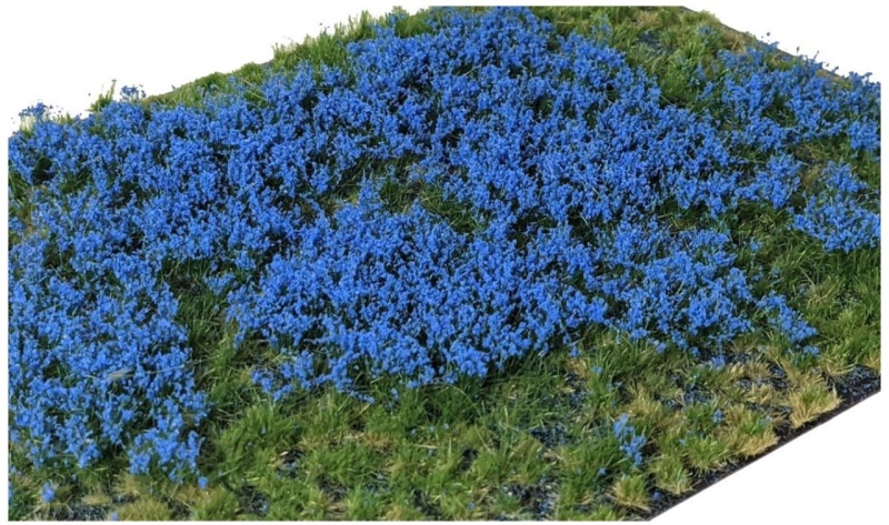 Layered Tufts Flowers Blue - dcctrainautomation.co.uk