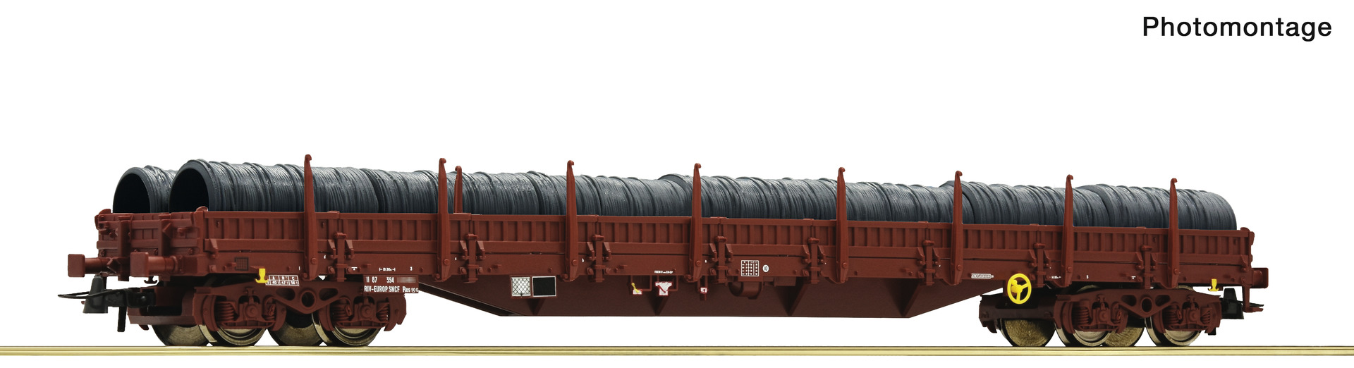 ROCO 6600184 SNCF Res Bogie Stake Wagon w/Wire Reel Load V ...