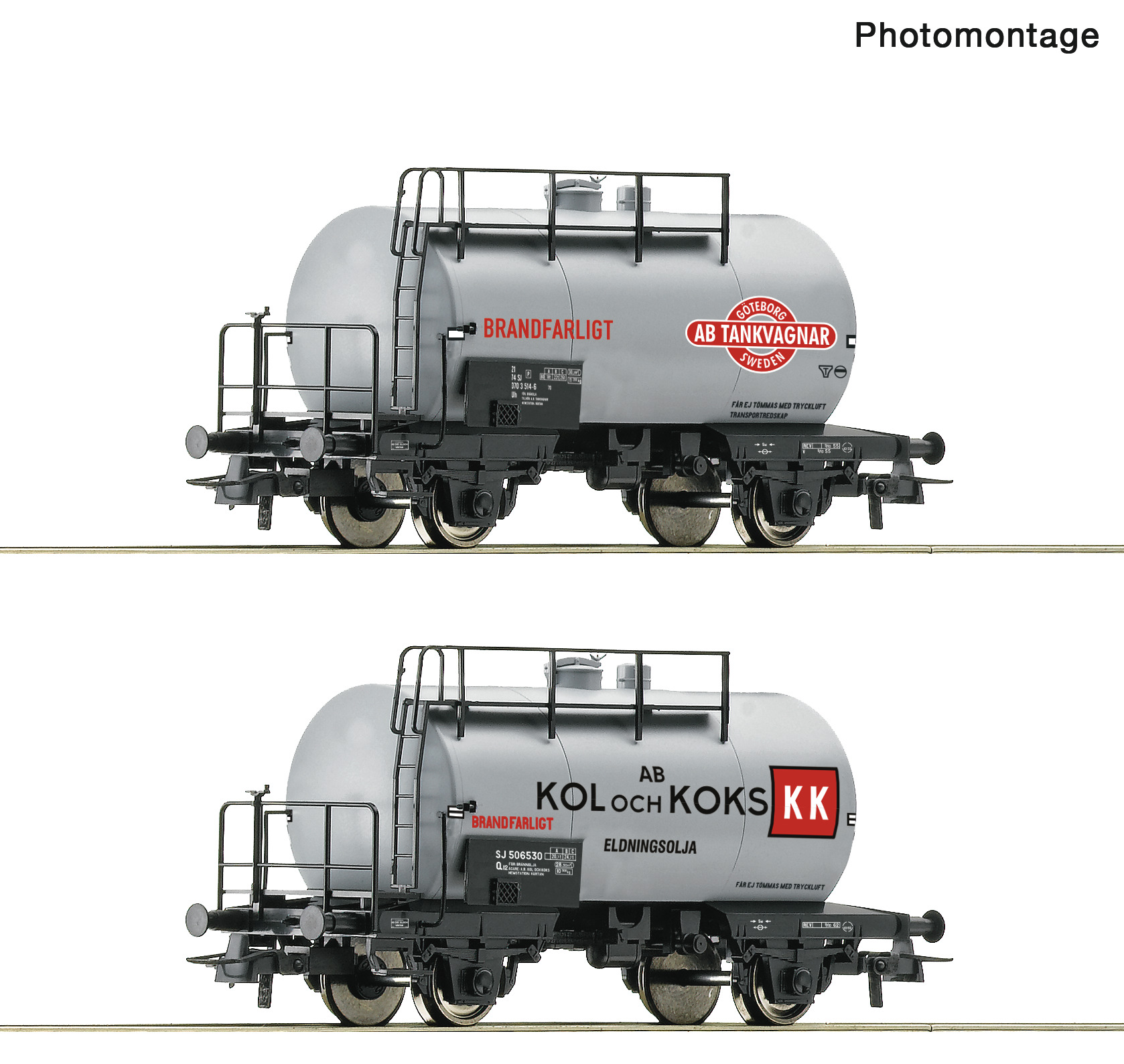 ROCO 6600193 SJ Tank Wagon Set (2) IV - dcctrainautomation.co.uk