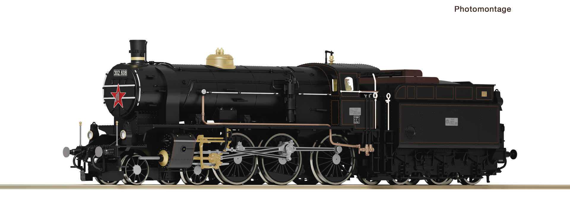ROCO 7100025 MAV Rh302 Steam Locomotive III - dcctrainautomation.co.uk