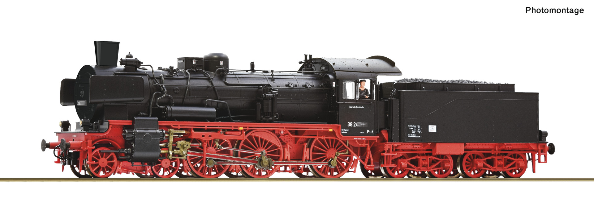 ROCO 71397 DR BR38 2833 Steam Locomotive III - dcctrainautomation.co.uk