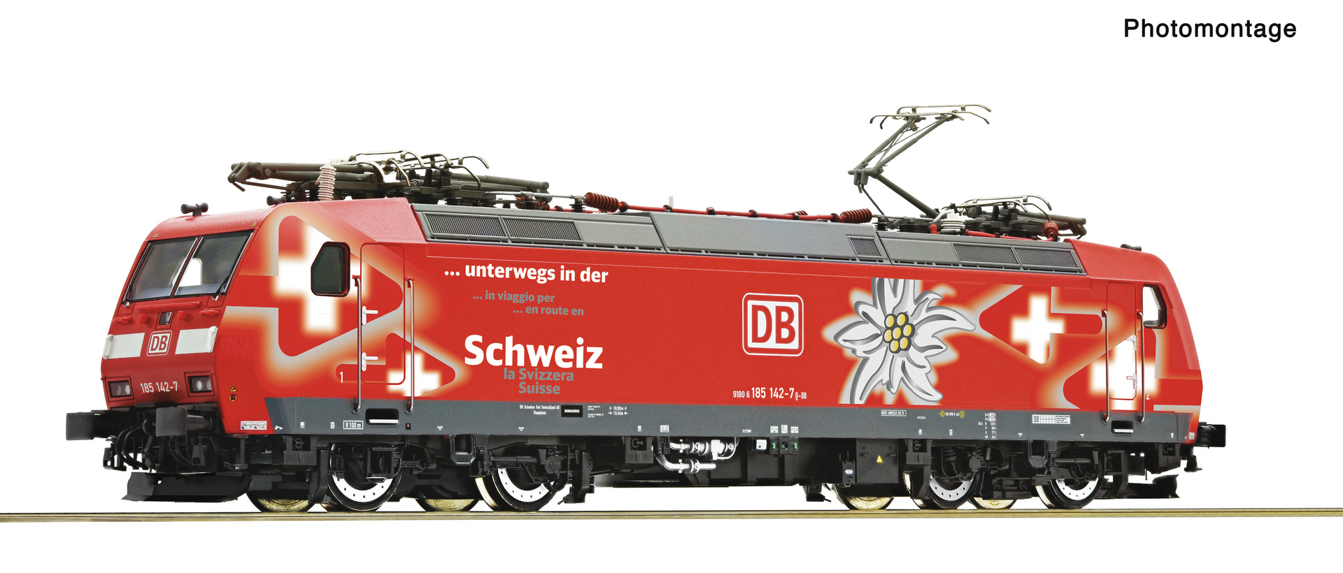 ROCO 7500129 DBAG BR185 142-7 Schweiz Electric Locomotive V ...