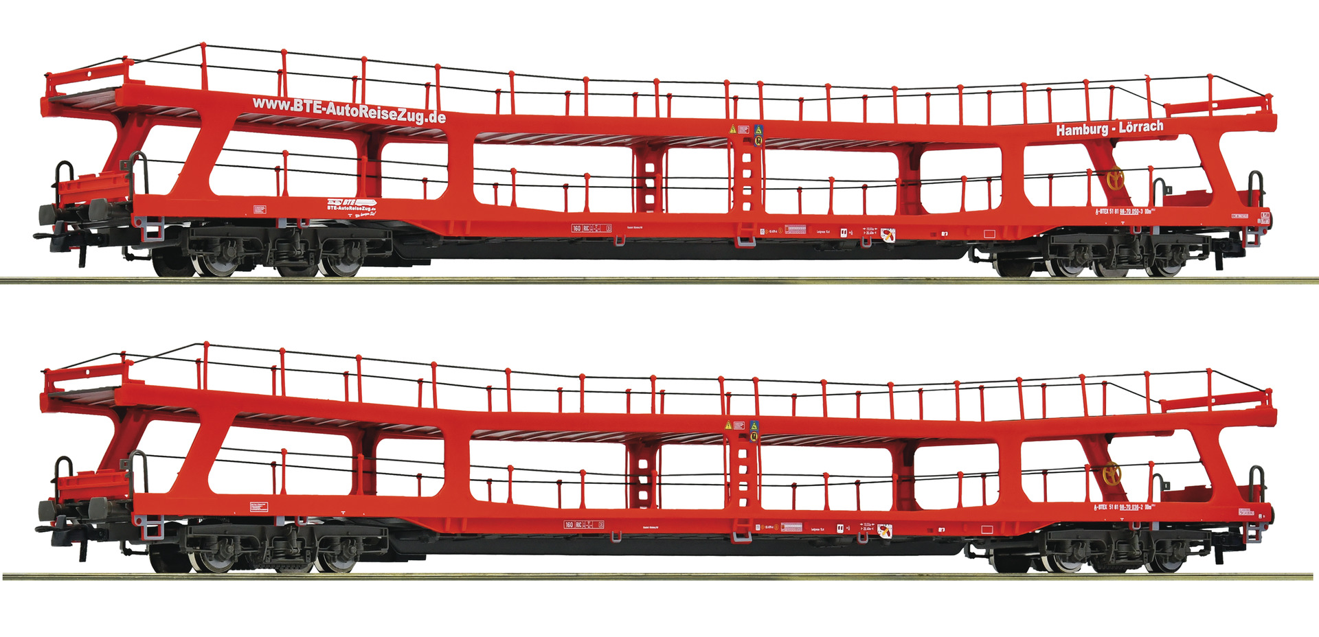 ROCO 77047 BTE DDm Car Transporter Set (2) VI - dcctrainautomation.co.uk