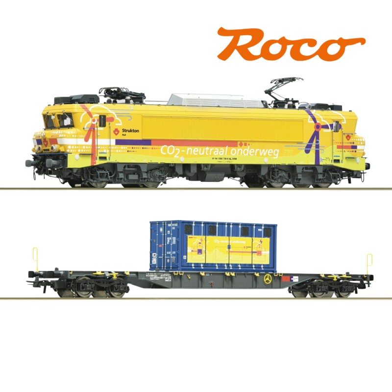 ROCO 7510117 Strukton Rail 1756 Loco & Battery Wagon VI (DCC-Sound ...