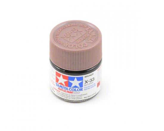 Tamiya MINI X-33 BRONZE Acrylic Paint 10ml - dcctrainautomation.co.uk
