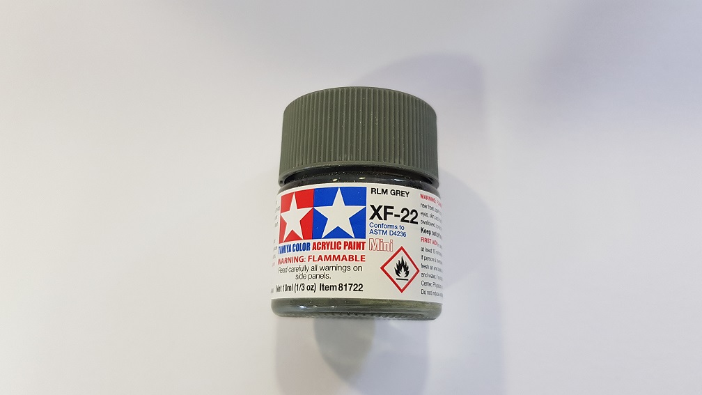 Tamiya MINI XF-22 RLM GREY Acrylic Paint 10ml - dcctrainautomation.co.uk
