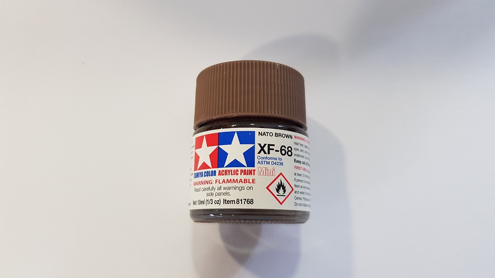 Tamiya MINI XF-68 NATO BROWN Acrylic Paint 10ml - dcctrainautomation.co.uk