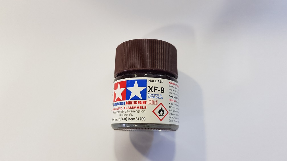 Tamiya MINI XF-9 HULL RED Acrylic Paint 10ml - dcctrainautomation.co.uk