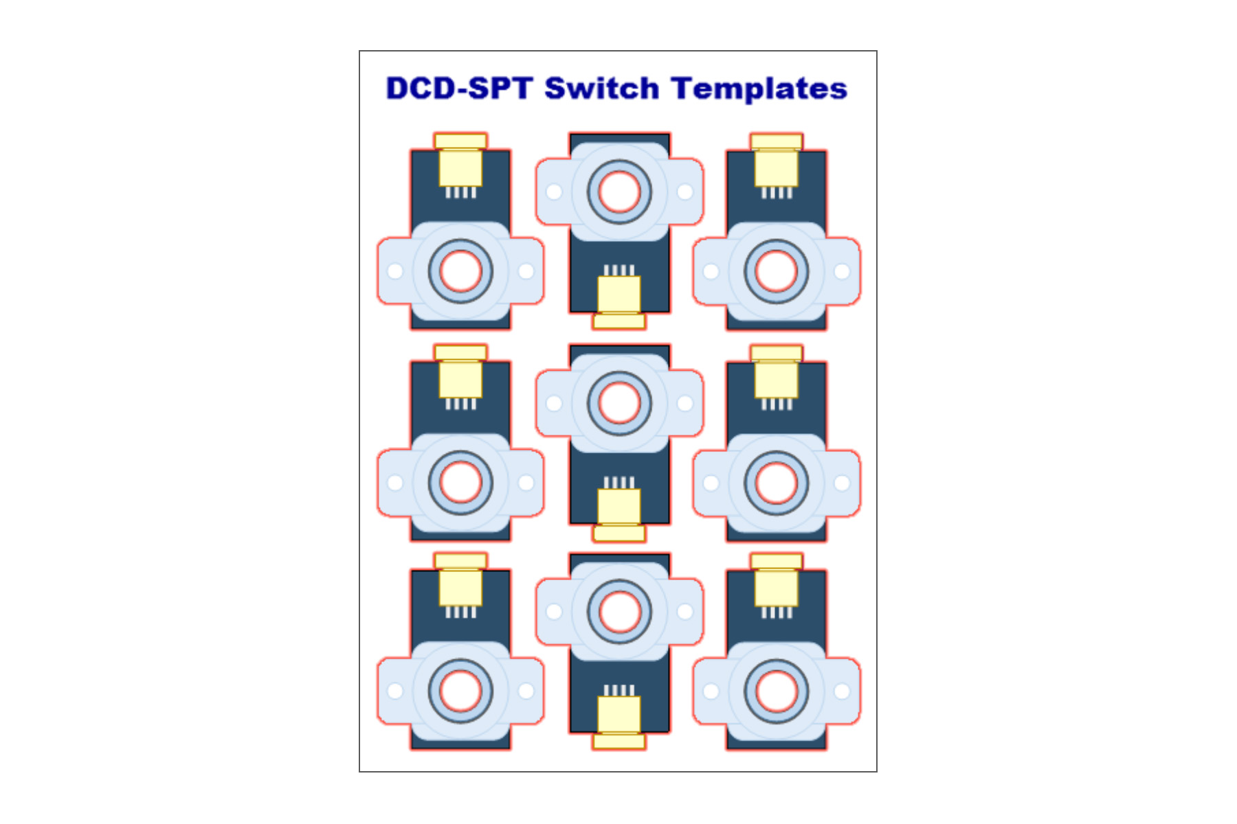 Alpha Switch Templates (Pack of 36) - dcctrainautomation.co.uk