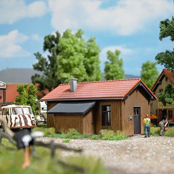 Busch 1549 Wooden Office Building Kit - dcctrainautomation.co.uk