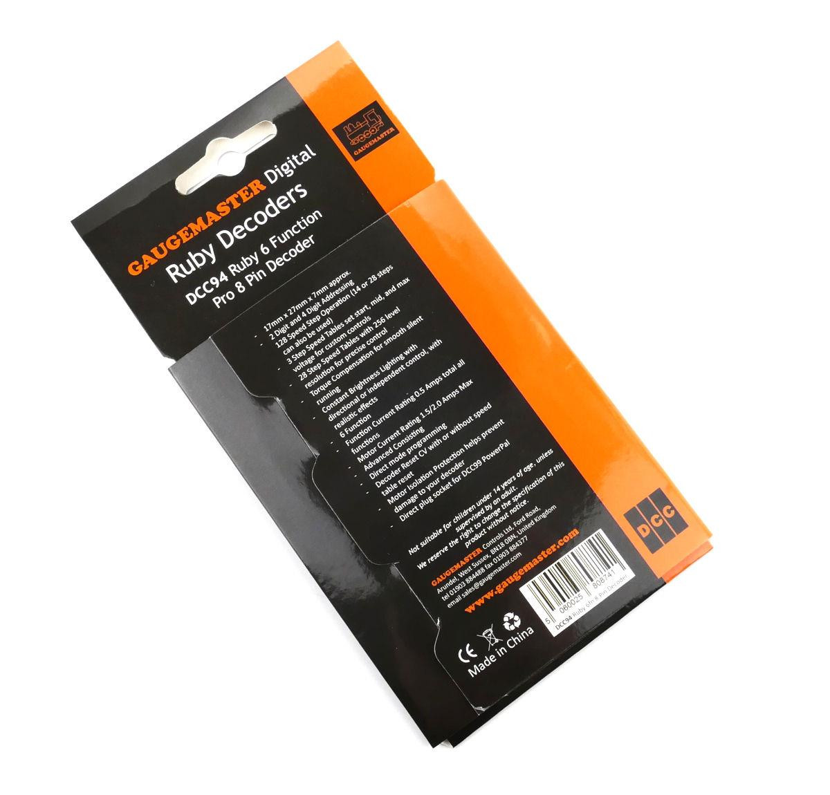 Gaugemaster DCC94 Ruby Series 6fn Pro DCC Decoder 8 Pin ...