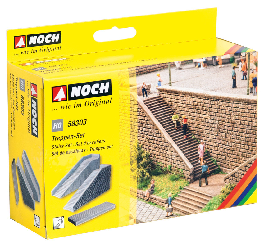 NOCH 58303 - Stairway Hard Foam Kit (3 Piece) - dcctrainautomation.co.uk
