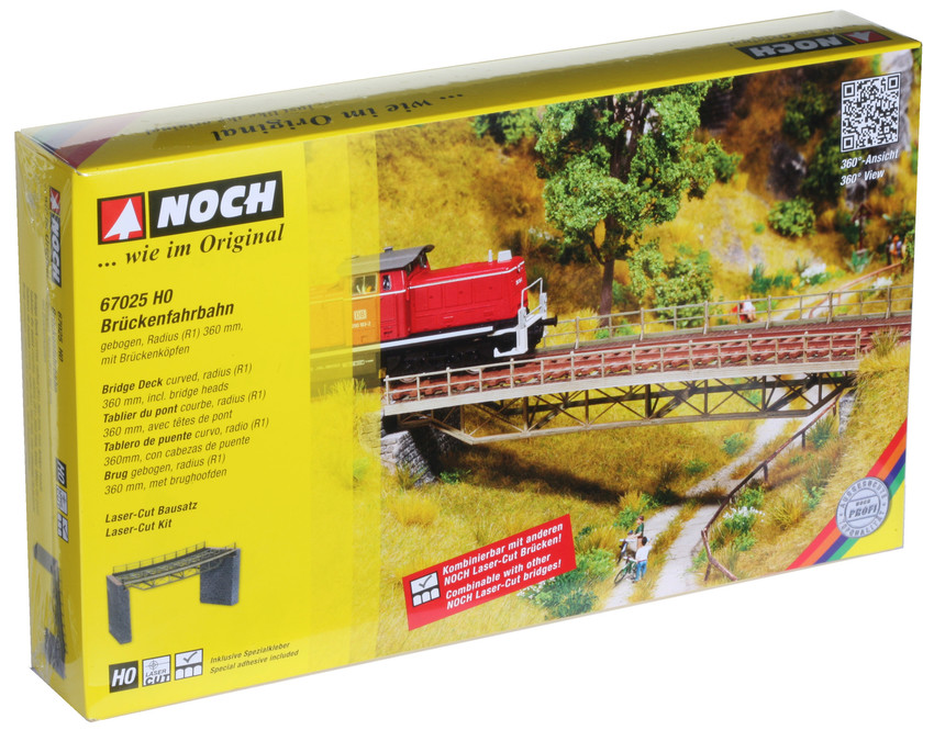 NOCH 67025 - Curved Bridge Deck Laser Cut Kit Radius 1 ...