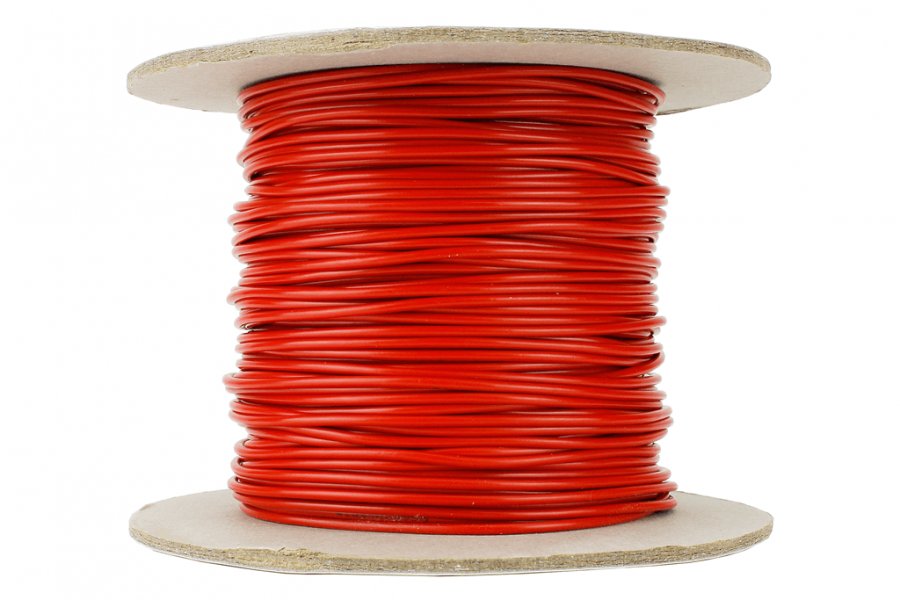 Dropper Wire 50m 26x 0.15 (17g) Red - dcctrainautomation.co.uk