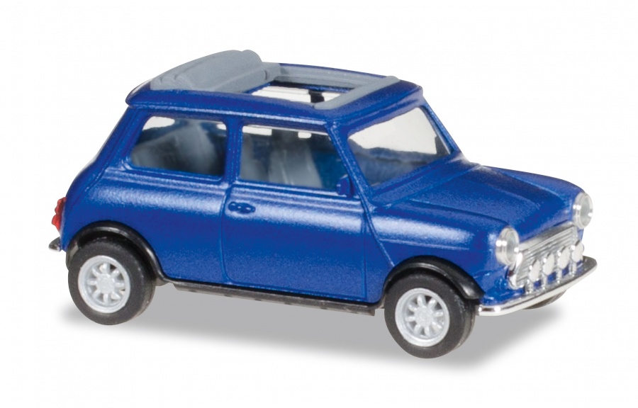 Herpa 038591 Mini Cooper - Blue Metallic - dcctrainautomation.co.uk