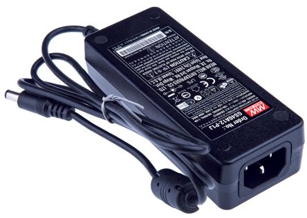 Mean Well Desktop Power Supply, 370 V dc, 90 → 264 V ac, 12V dc 3.34A ...