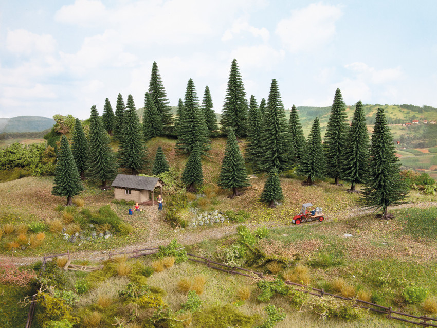NOCH 26920 - Pack of 10 Model Fir Trees (5 to 14 cms ...