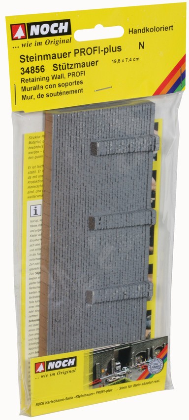 Noch 34856 Retaining Wall Hard Foam 19.8 x 7.4cm - dcctrainautomation.co.uk