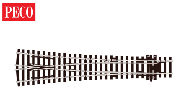 Peco SL-E98 HO/OO Code 100 Electrofrog Large Radius Y Turnout ...