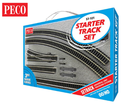PECO ST-101 Setrack OO/HO Code 100 Starter Track Set, 3rd Radius ...