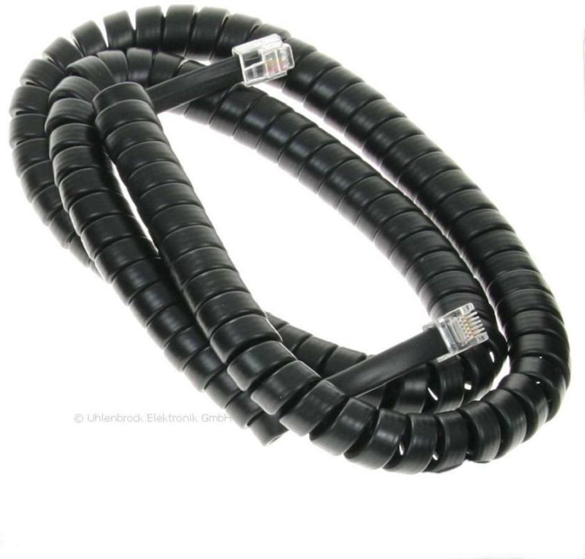 Uhlenbrock 62035 LocoNet Coiled Cable - 3m - dcctrainautomation.co.uk
