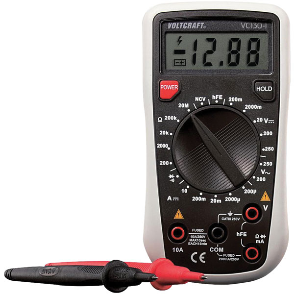 Voltcraft VC130-1 Digital Multimeter 2000 counts CAT III 250V ...