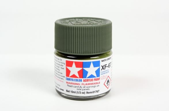 Tamiya MINI XF-67 NATO GREEN Acrylic Paint 10ml - dcctrainautomation.co.uk